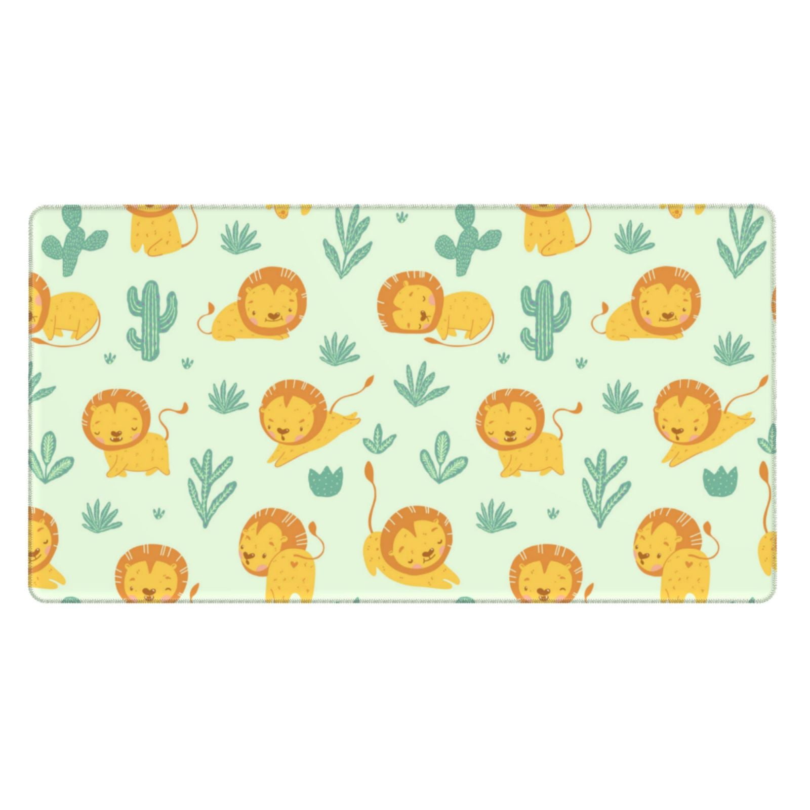 Large Gaming Mouse Pad - Cute Baby Lion Non-Slip Rubber Base Desk Mat ...