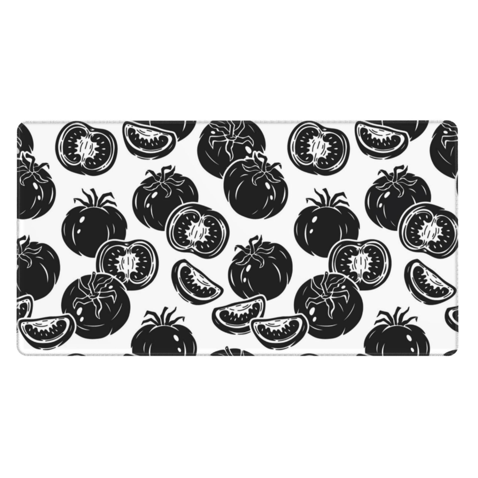 Large Gaming Mouse Pad - Cute Black Tomato Non-Slip Rubber Base Desk ...