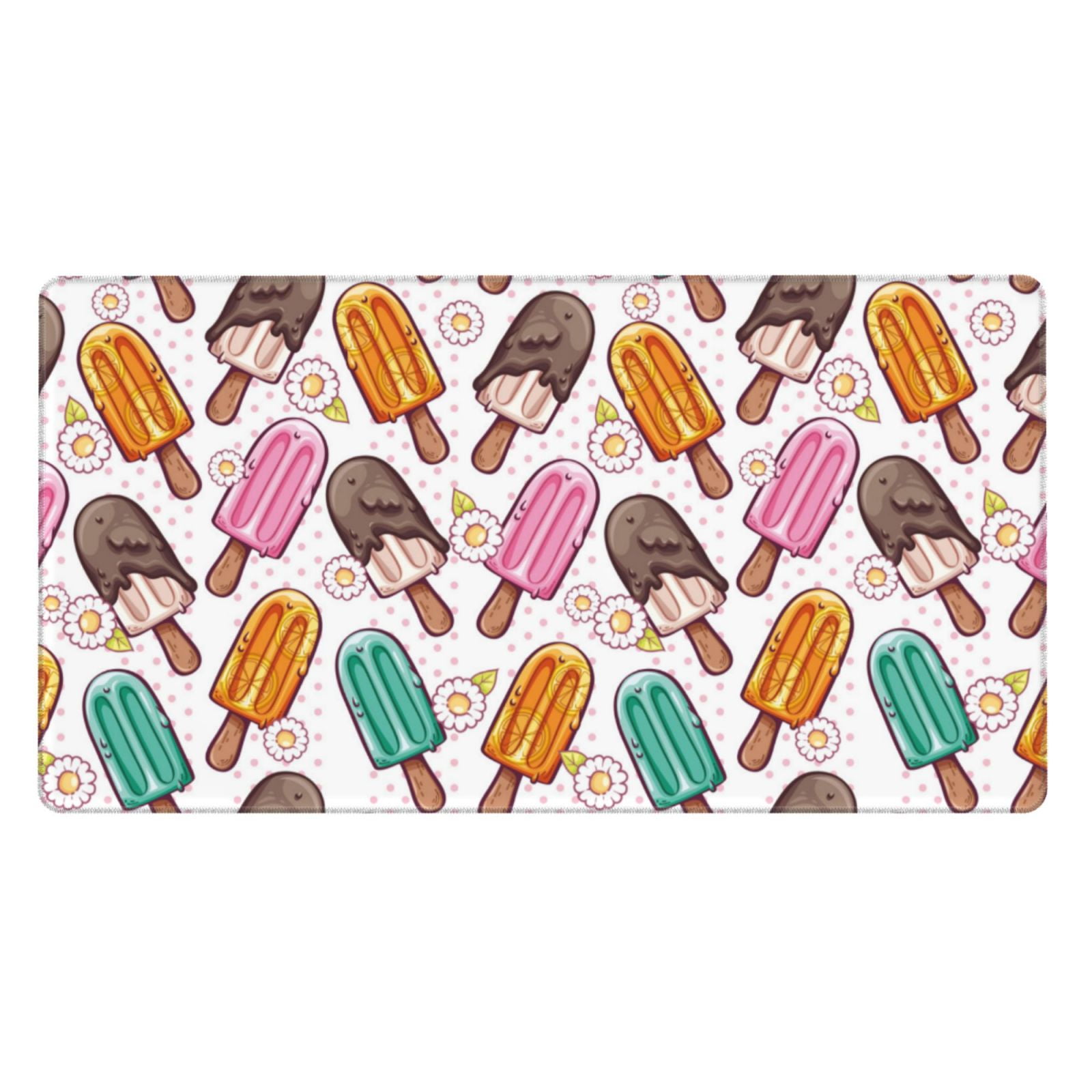 Large Gaming Mouse Pad - Cute Cartoon Popsicle Non-Slip Rubber Base ...