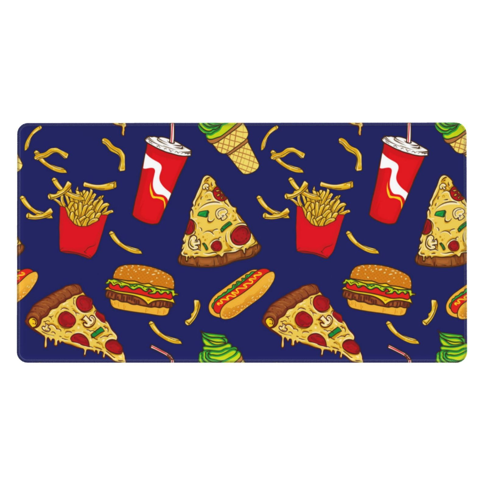 Large Gaming Mouse Pad - Cute Food Green Ice Cream Non-Slip Rubber Base ...