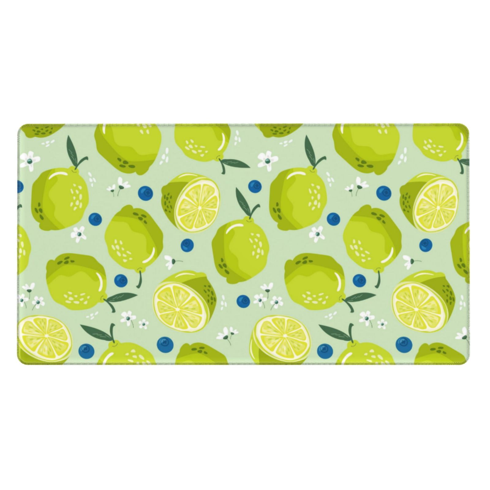Large Gaming Mouse Pad - Cute Limes Blueberry Flowers Non-Slip Rubber ...