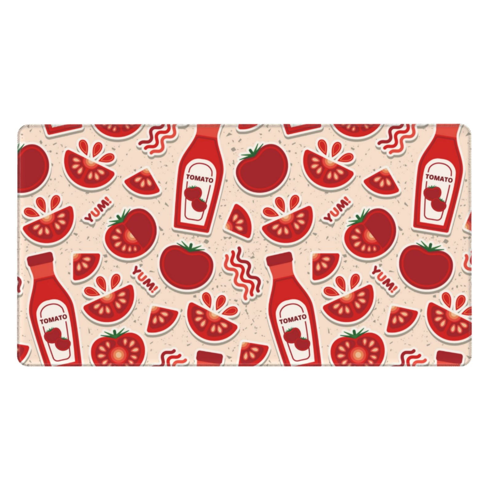 Large Gaming Mouse Pad - Cute Tomato Ketchup Non-Slip Rubber Base Desk ...