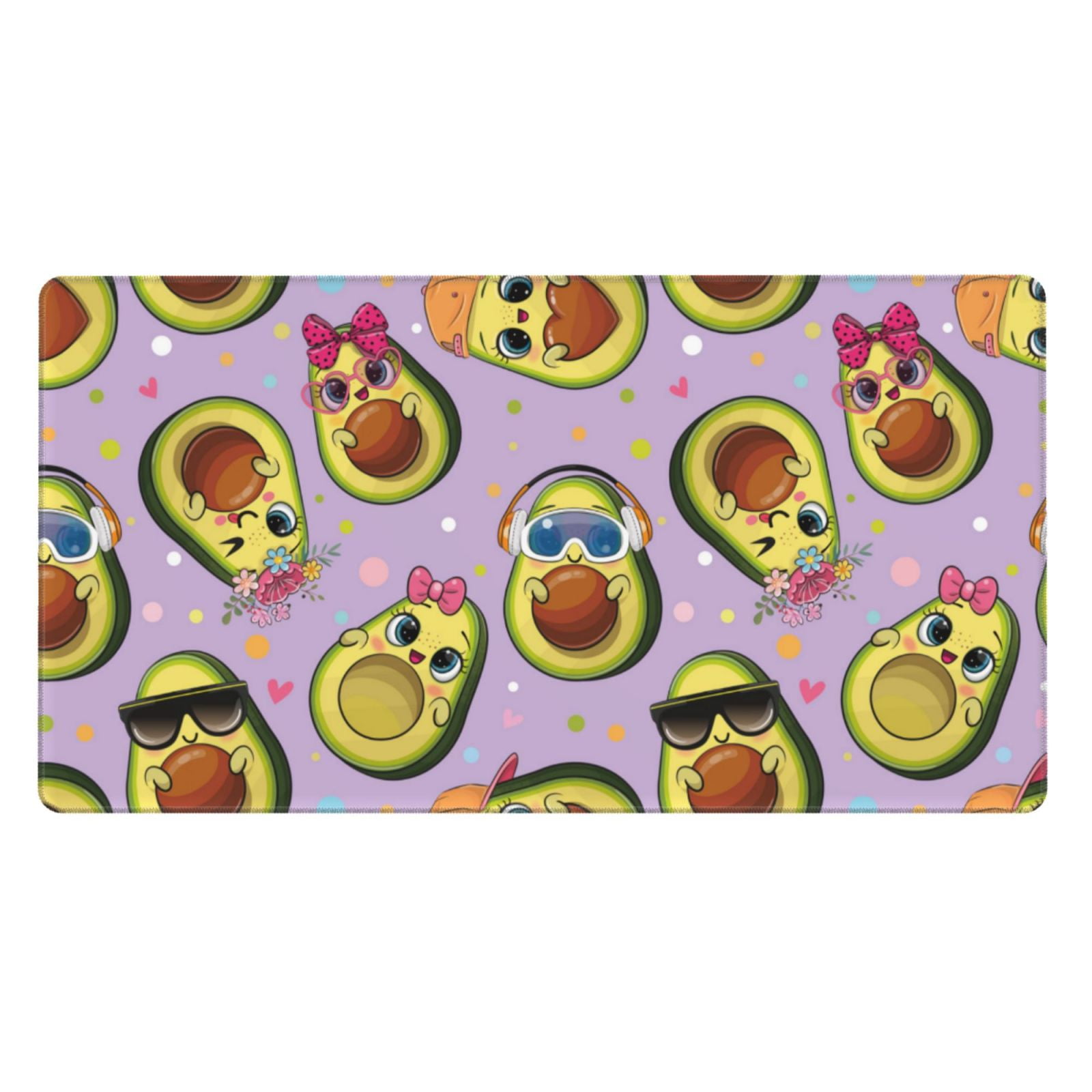 Large Gaming Mouse Pad - Cute cartoon avocado Non-Slip Rubber Base Desk ...