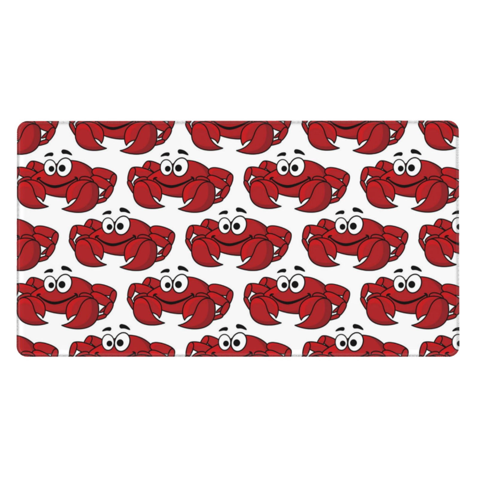 Large Gaming Mouse Pad - Cute red crab Non-Slip Rubber Base Desk Mat ...