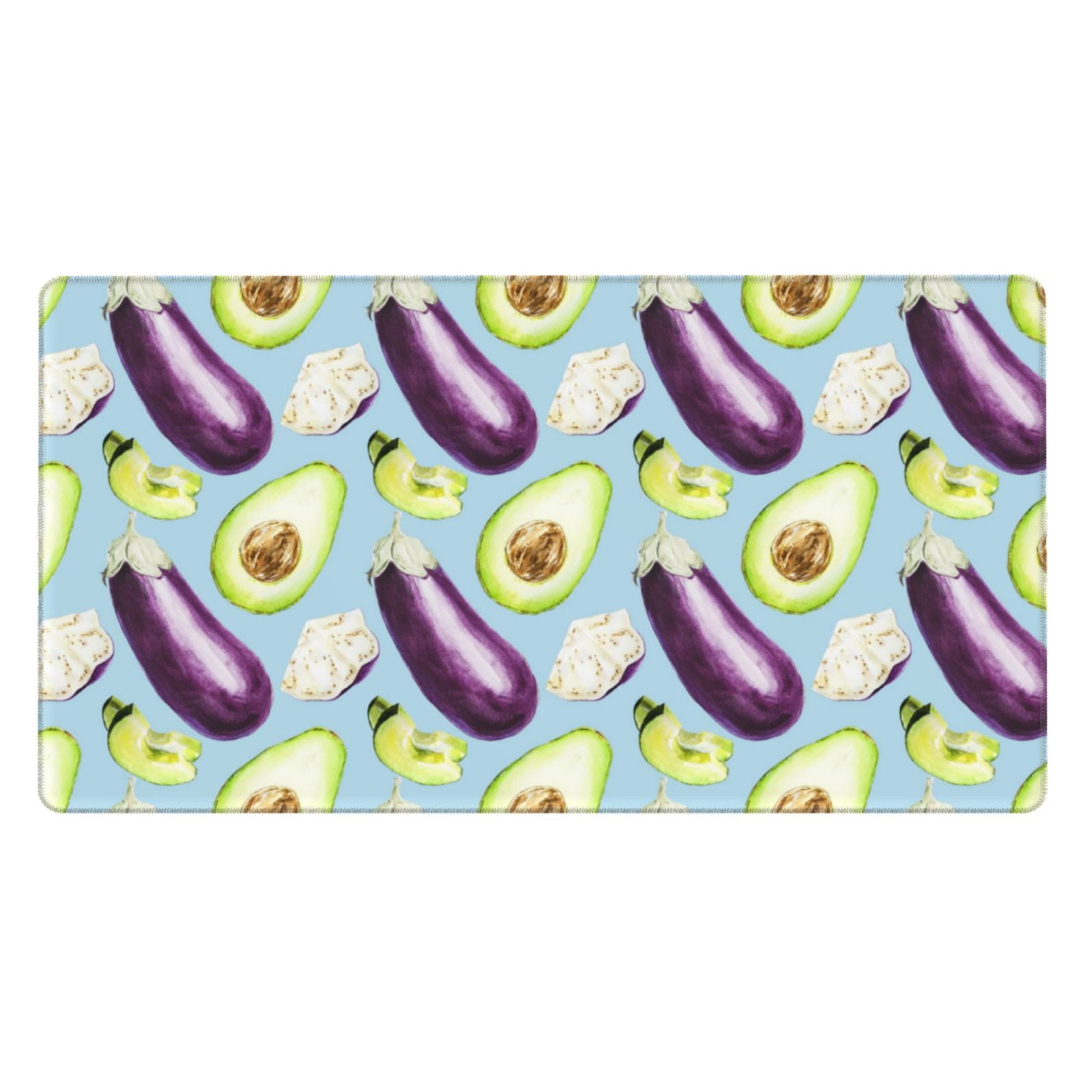 Large Gaming Mouse Pad - Eggplant avocado Non-Slip Rubber Base Desk Mat ...