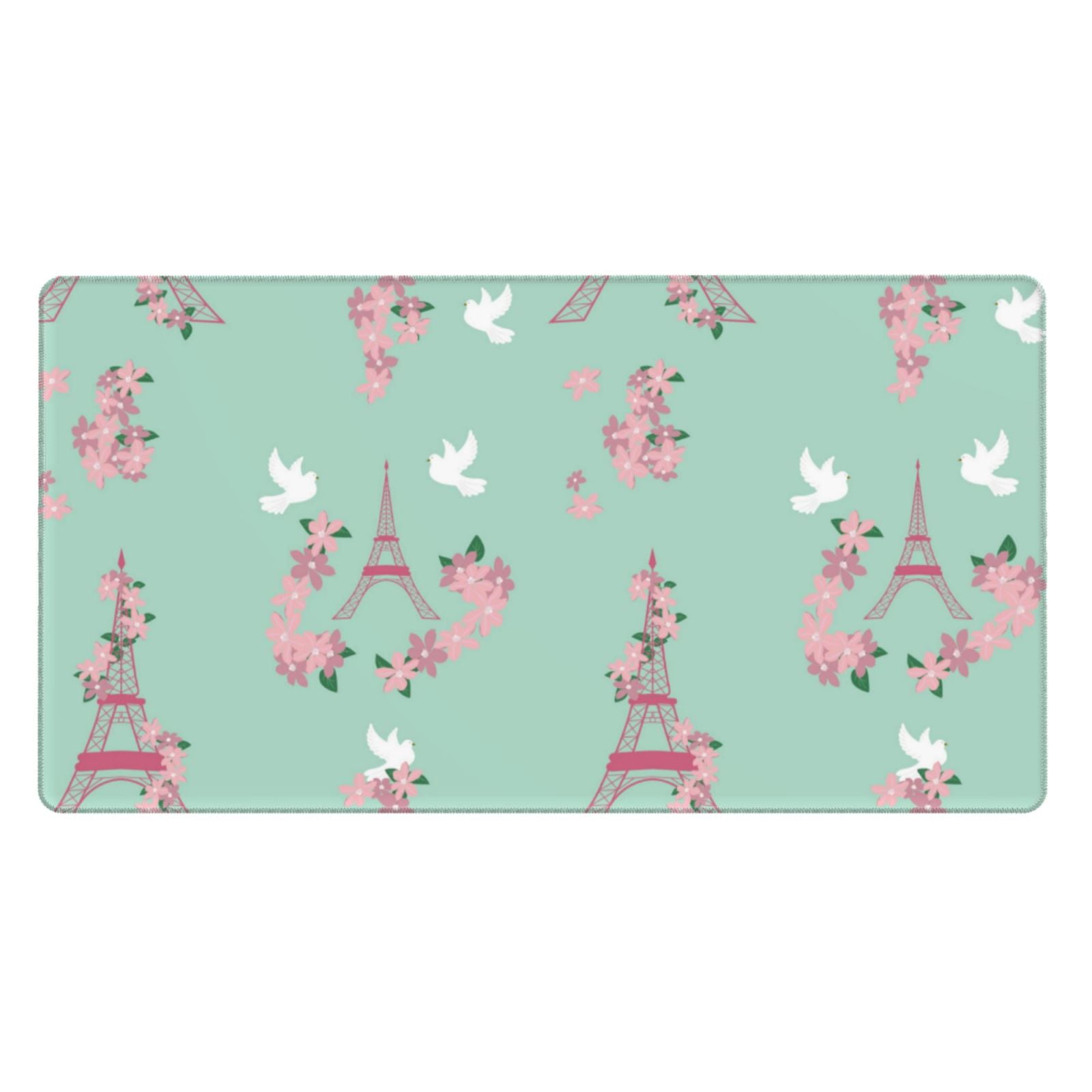 Large Gaming Mouse Pad - Eiffel Tower Pigeon Non-Slip Rubber Base Desk ...