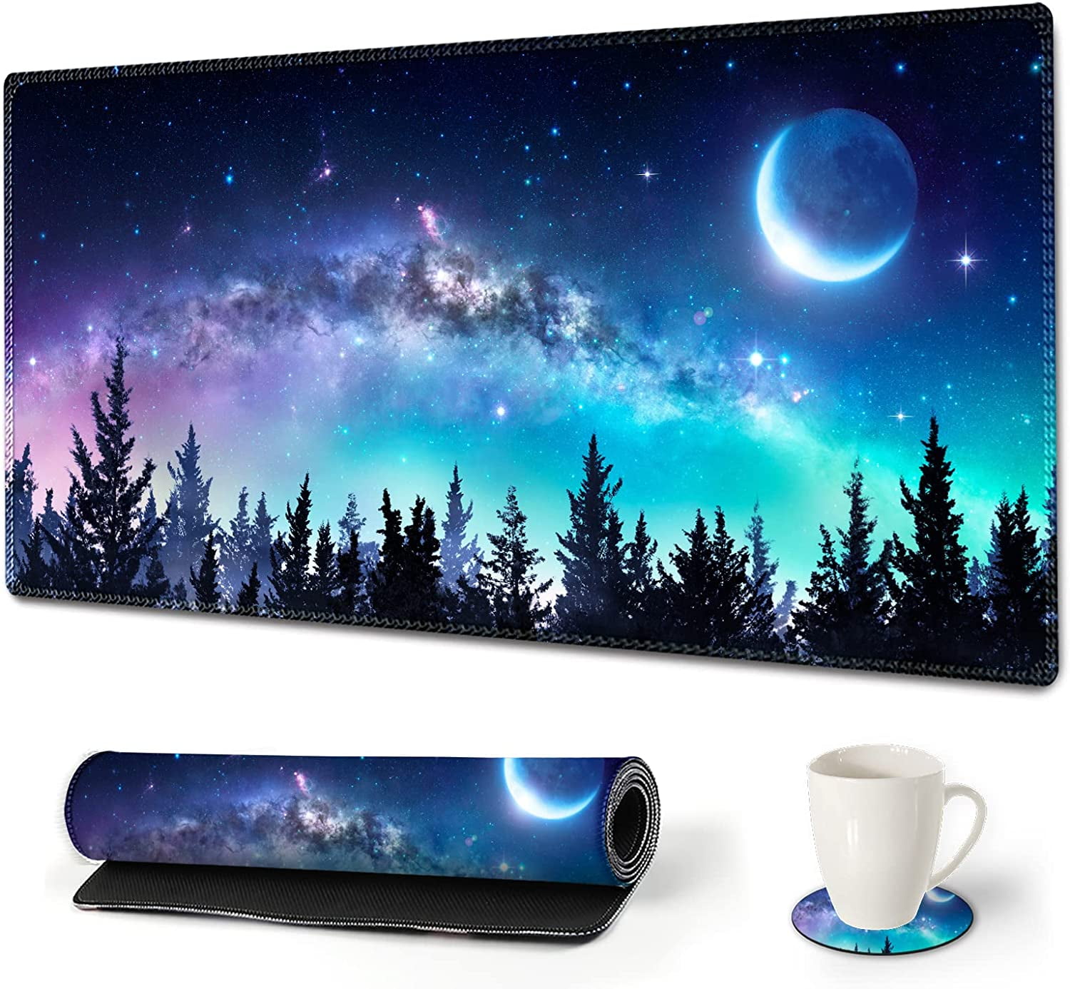 Large Gaming Mouse Pad, Extended Mouse Pad with Stitched Edge, XL ...