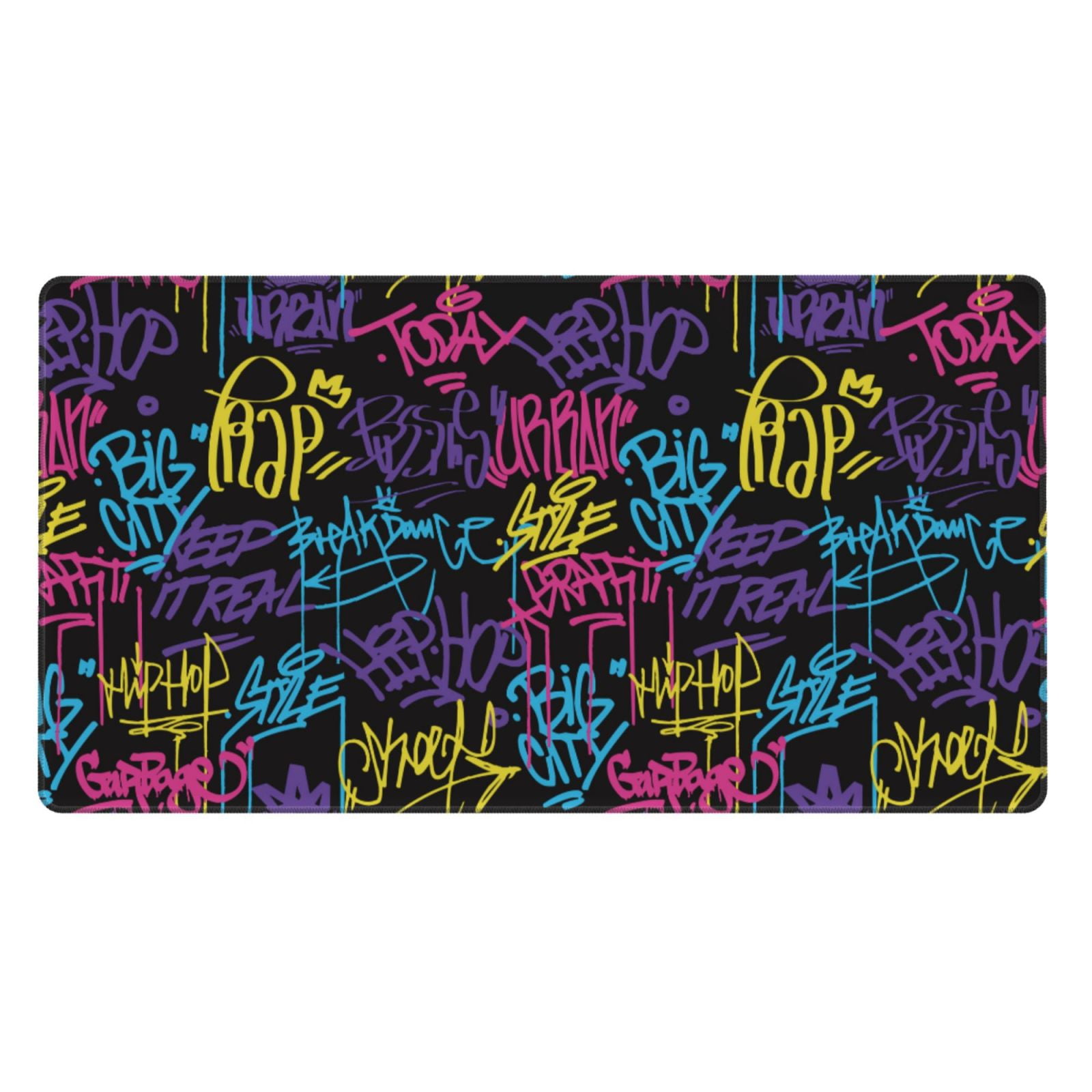 Large Gaming Mouse Pad - Graffiti art Non-Slip Rubber Base Desk Mat ...