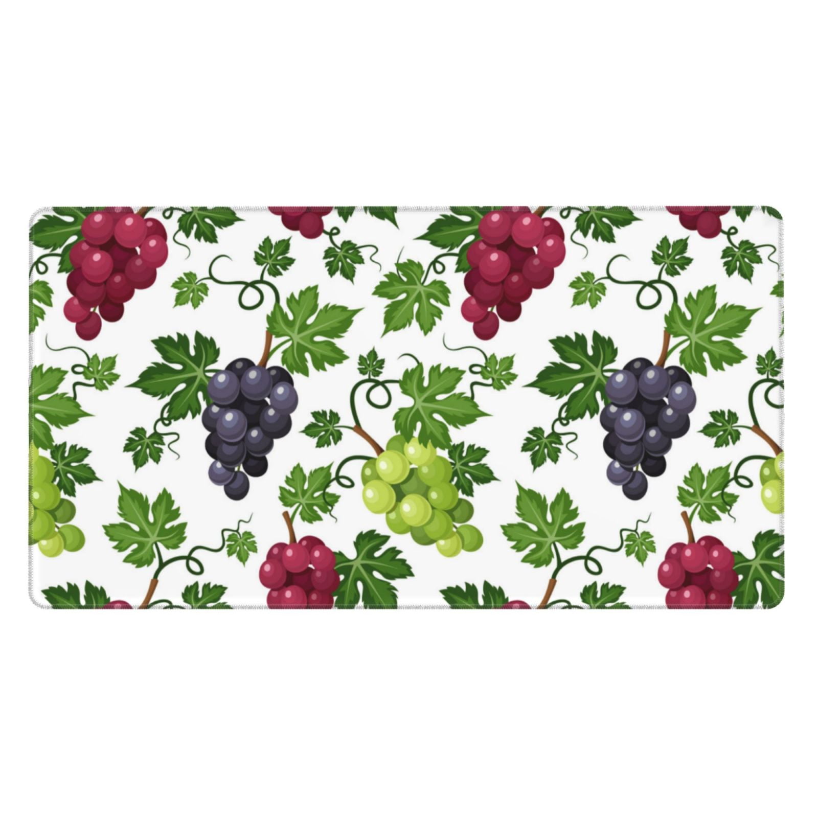 Large Gaming Mouse Pad - Grape Print colorful Non-Slip Rubber Base Desk ...