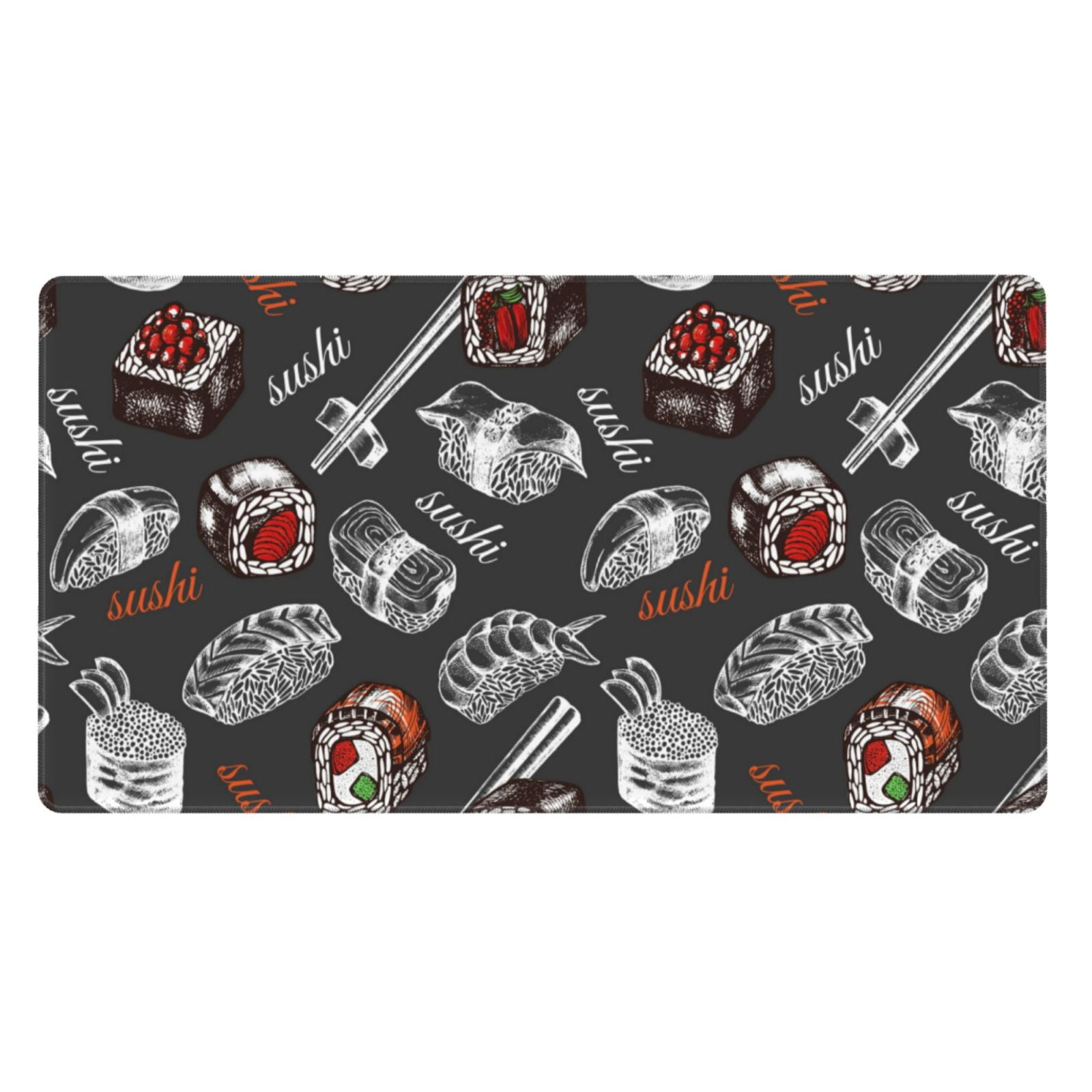 Large Gaming Mouse Pad - Japanese Sushi Hashi Non-Slip Rubber Base Desk ...