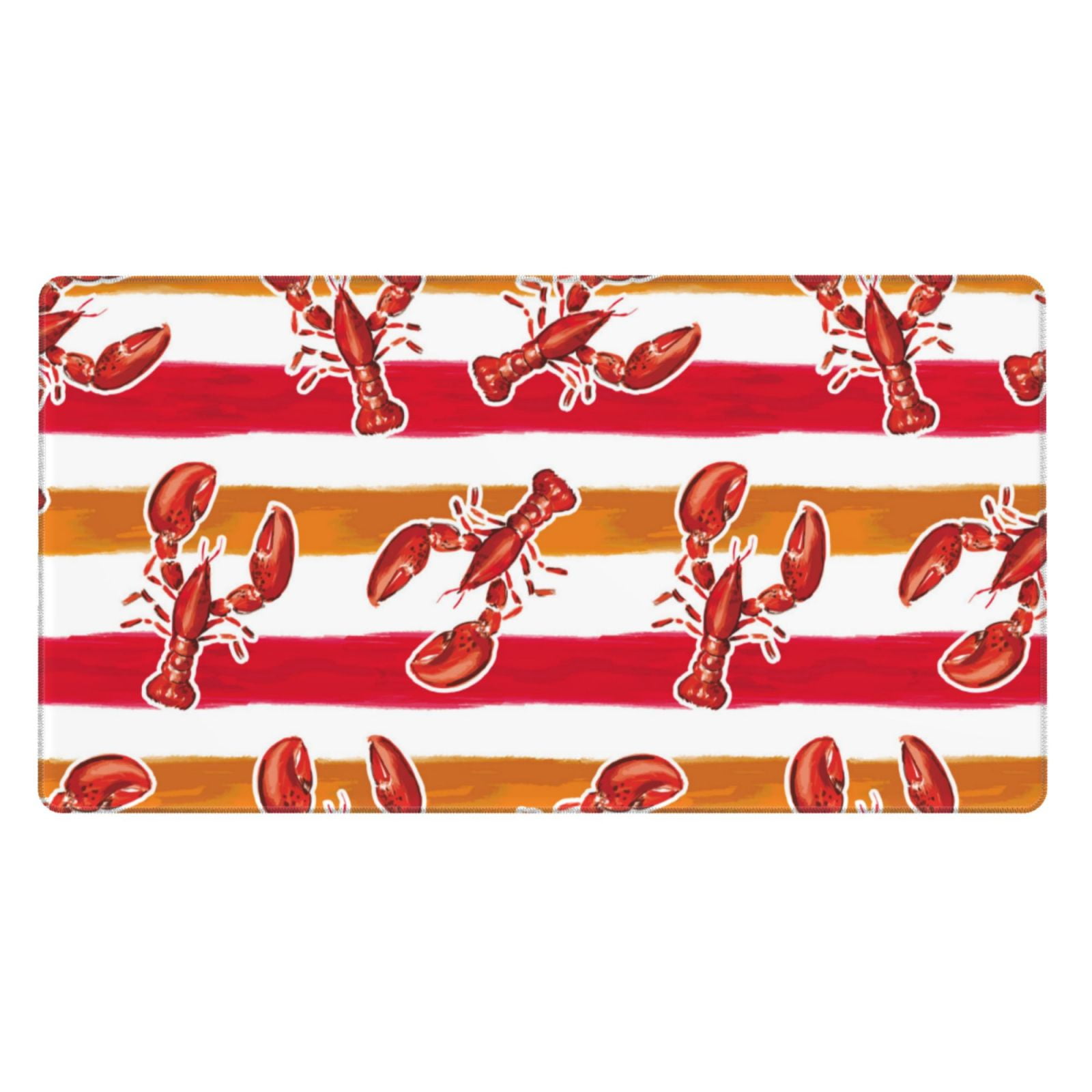 Large Gaming Mouse Pad - Lobster Stripes Non-Slip Rubber Base Desk Mat ...