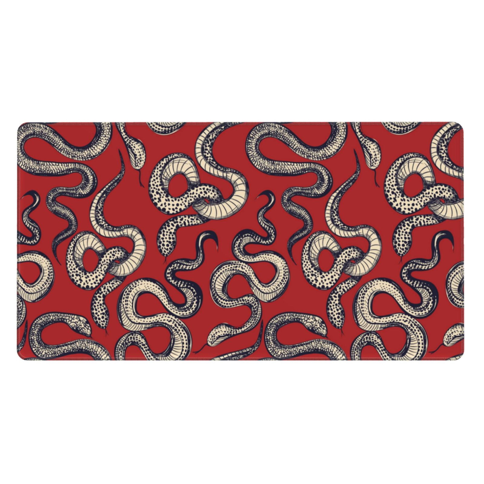 Large Gaming Mouse Pad - Minimalist Sketch Funny Snake Red Non-Slip ...