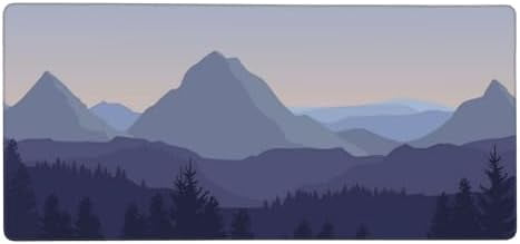 Large Gaming Mouse Pad Mountain Forest Scenery Mouse Pad with Stitched ...