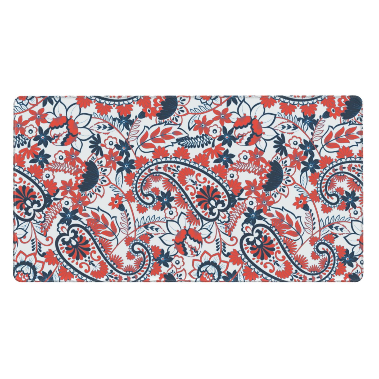 Large Gaming Mouse Pad - Paisley design red Non-Slip Rubber Base Desk ...