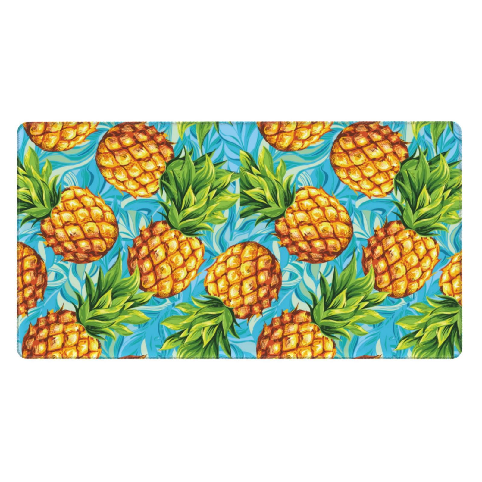Large Gaming Mouse Pad - Pineapple Hawaiian Style Non-Slip Rubber Base ...