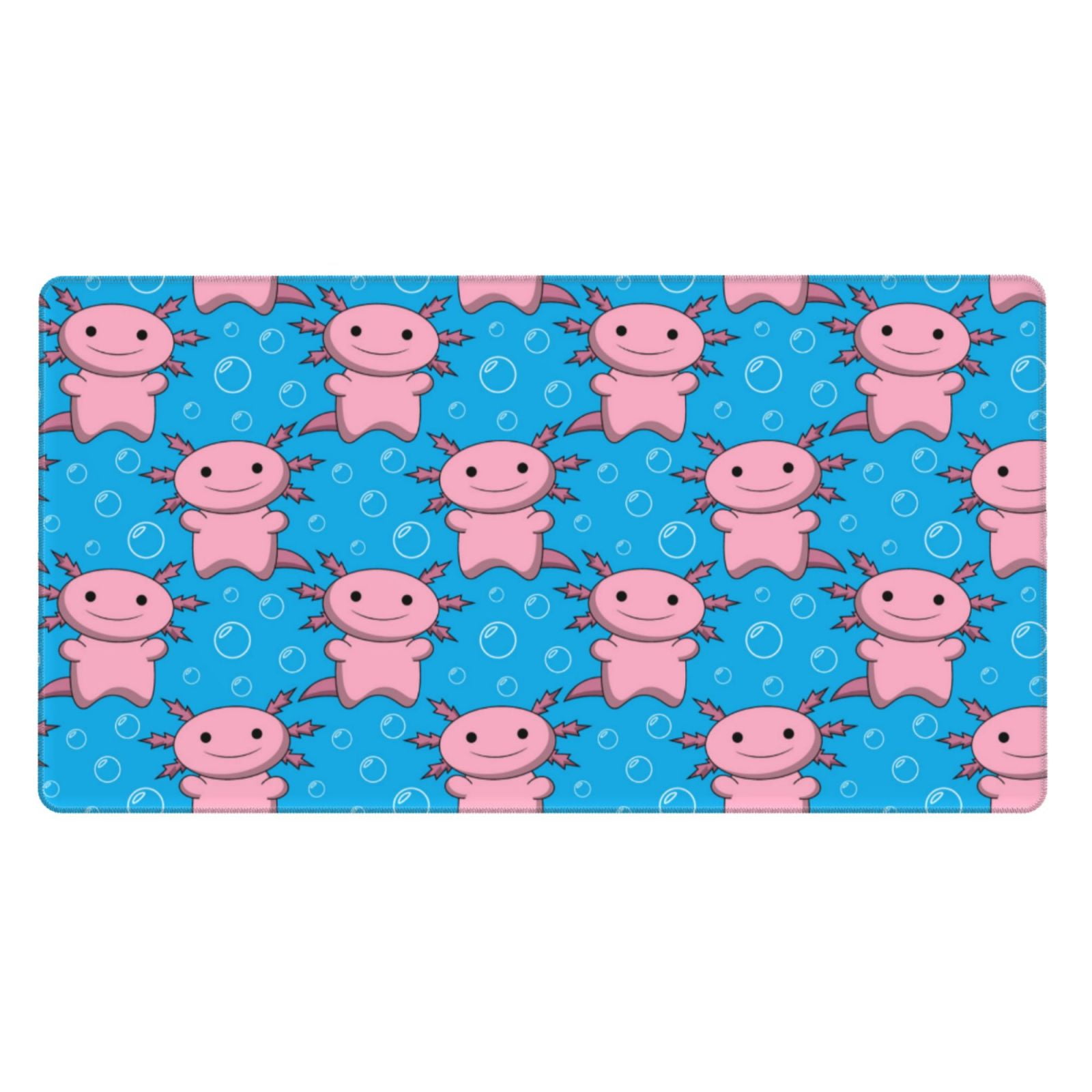 Large Gaming Mouse Pad - Pink Cartoon Cute Axolotl Non-Slip Rubber Base ...