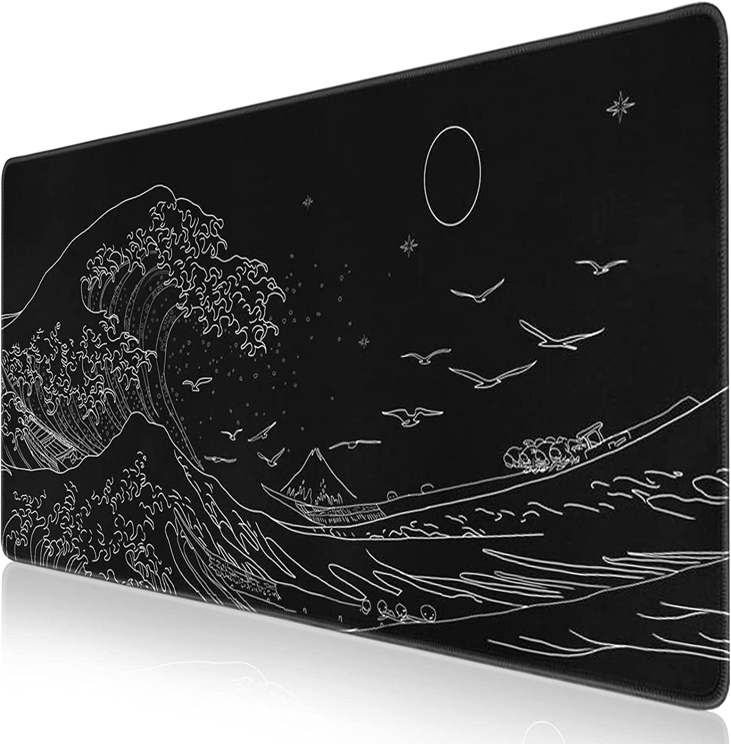 Large Gaming Mouse Pad with Seam Edge, Anti-Slip Extended Mouse Pad ...