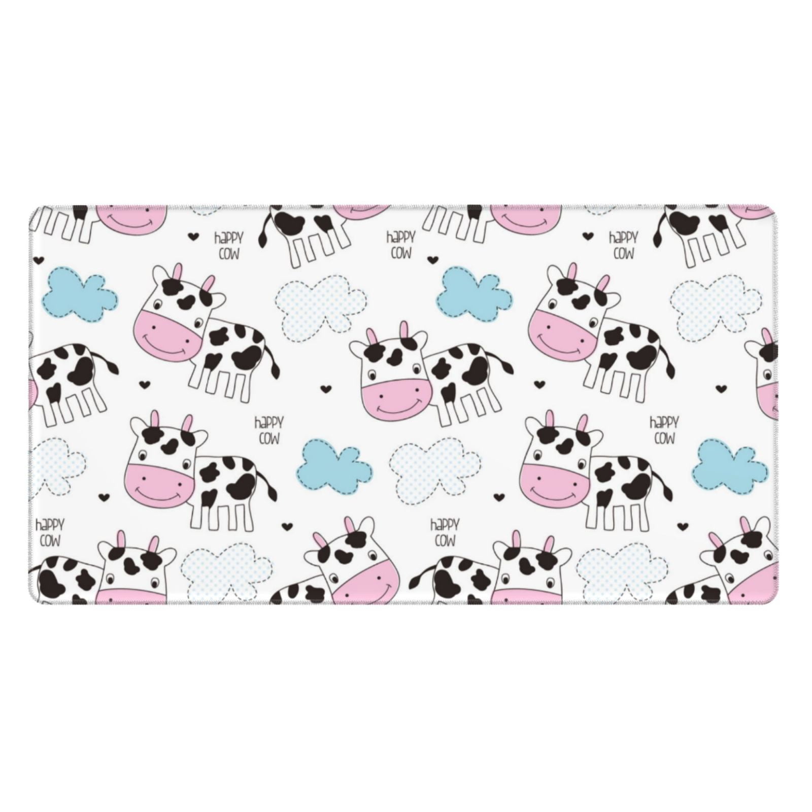 Large Gaming Mouse Pad - Simple Funny Cute Cow Non-Slip Rubber Base ...