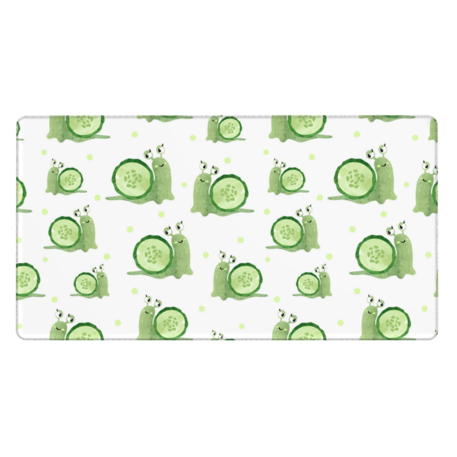 Large Gaming Mouse Pad - Snails cucumber slices Non-Slip Rubber Base ...