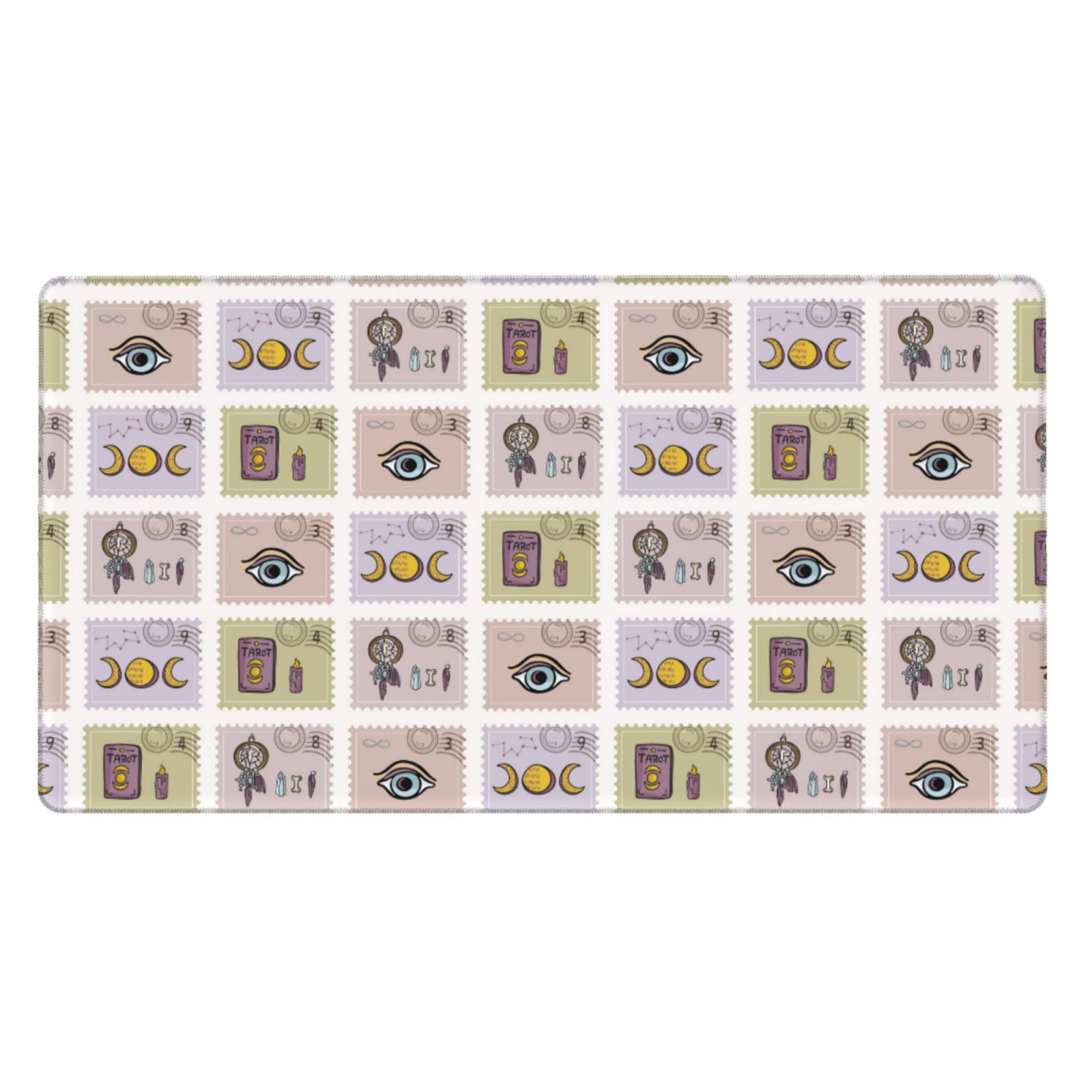 Large Gaming Mouse Pad - Stamp Pattern eye Non-Slip Rubber Base Desk ...