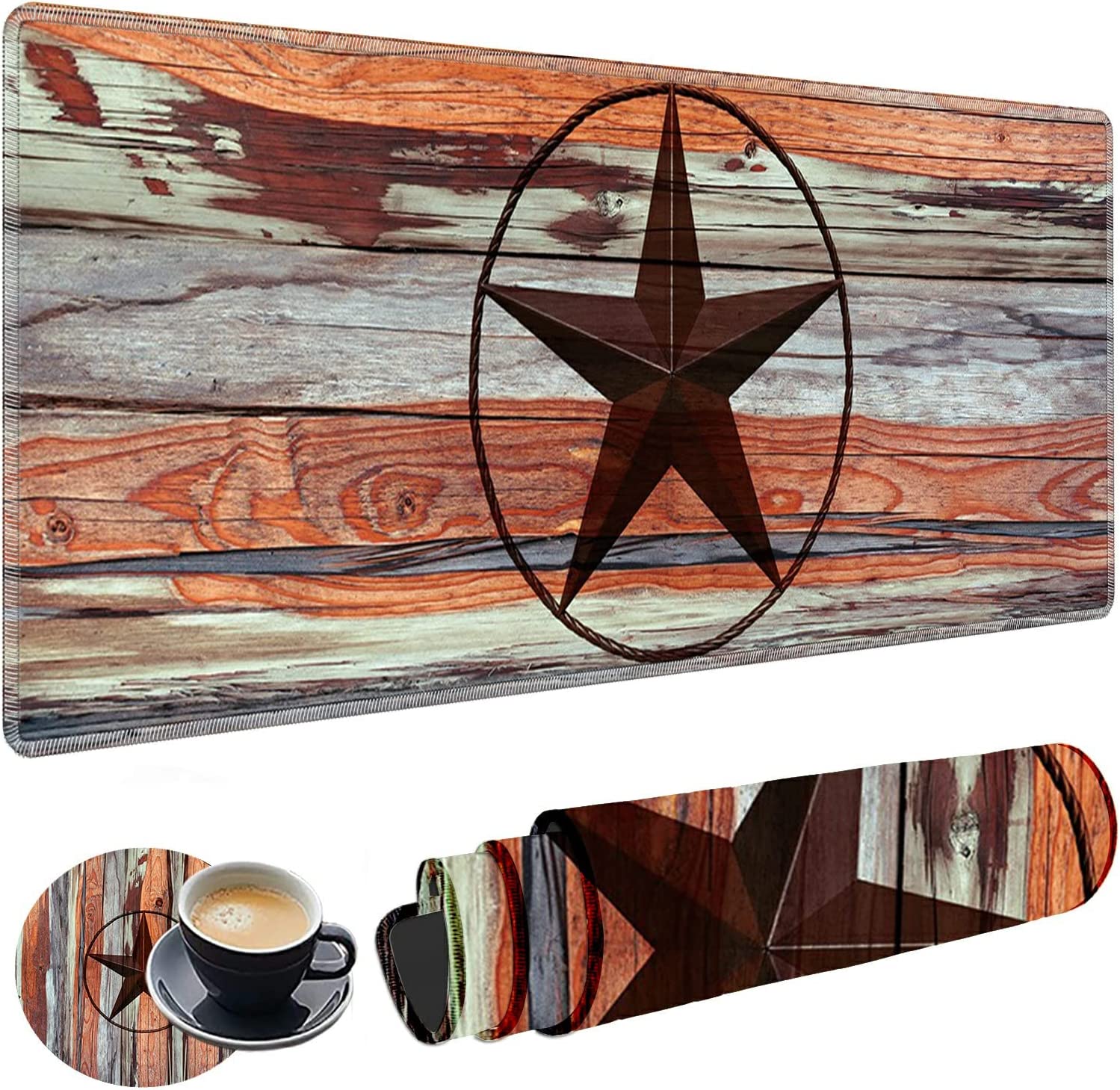 Large Gaming Mouse Pad with Stitched Edges, Desk Pad Protector ...