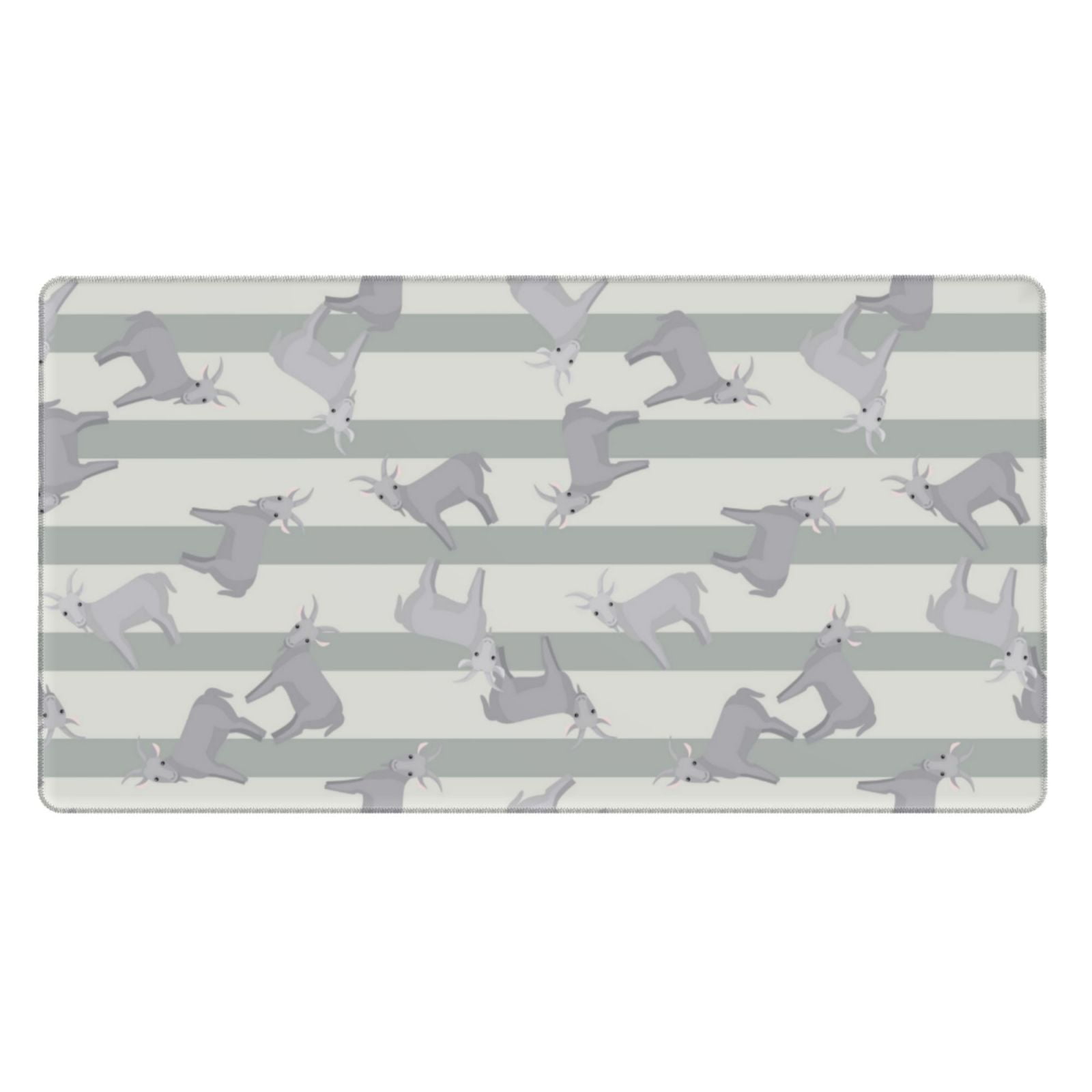 Large Gaming Mouse Pad - Striped Simple Cartoon Cute Goat Non-Slip ...