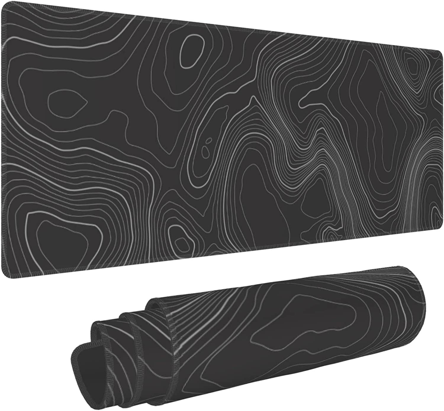 Large Gaming Mouse Pad Topographic Map Lines Contour Geographic PC ...