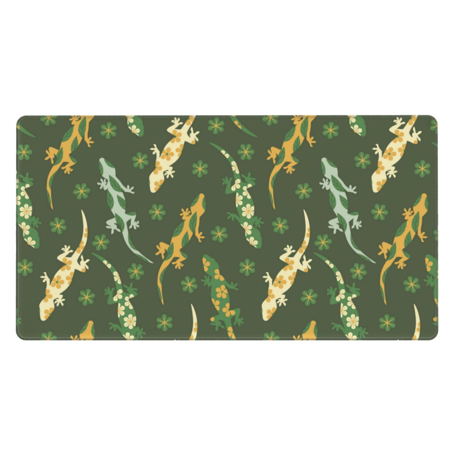Large Gaming Mouse Pad - Tropical Lizard Gecko Green Non-Slip Rubber ...