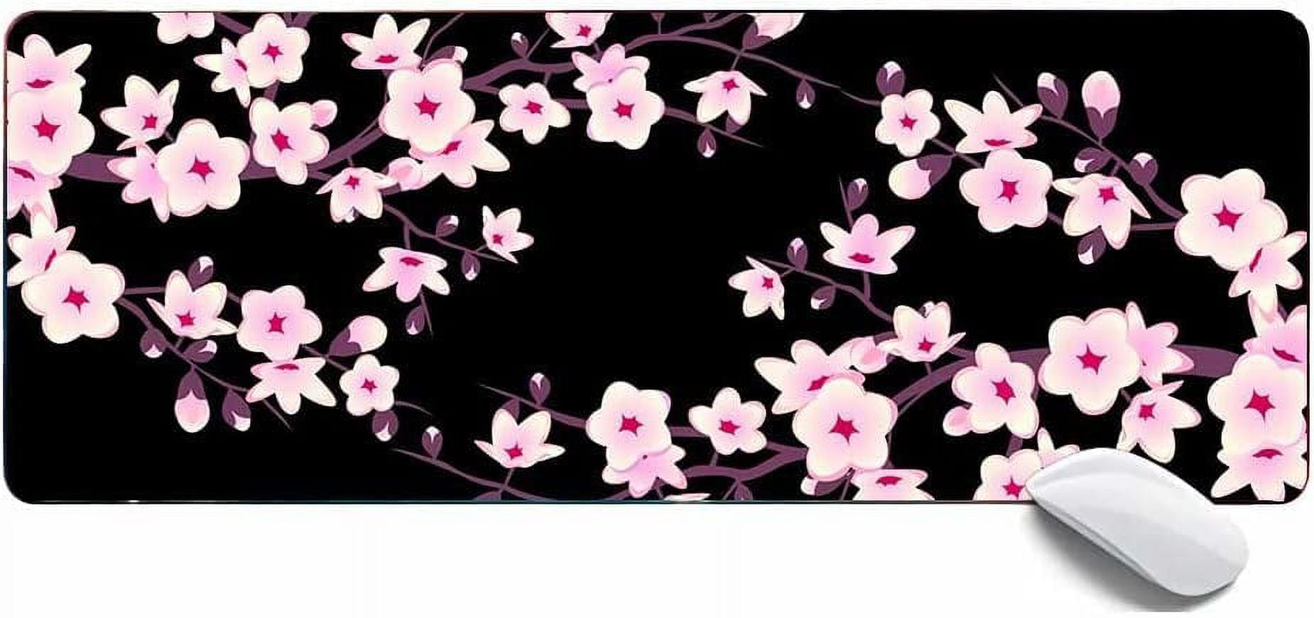 Large Gaming Mouse Pad for Women Pink Cherry Blossoms,Extended XL Mouse ...