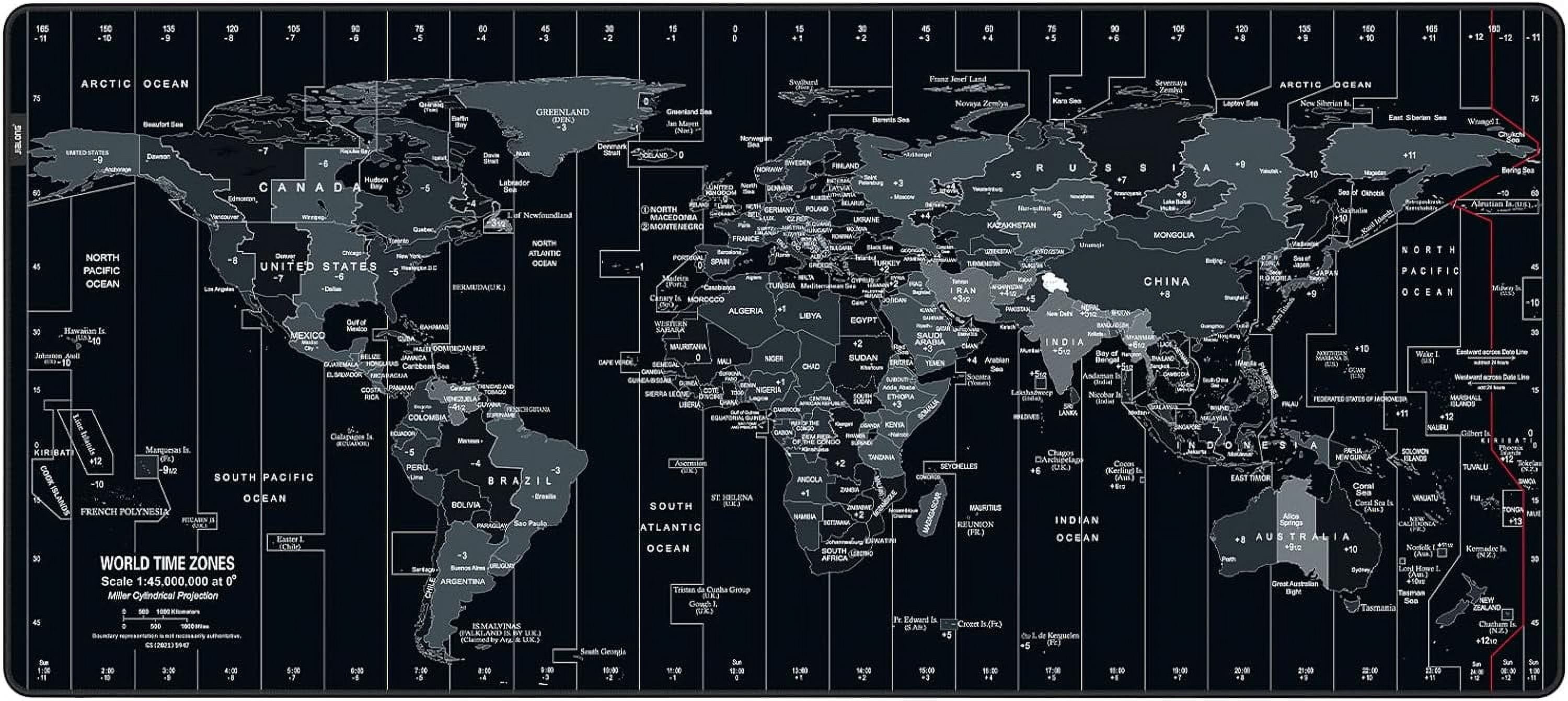 Large Gaming Mouse Pad with World Map, Extended Mousepad with Superior ...