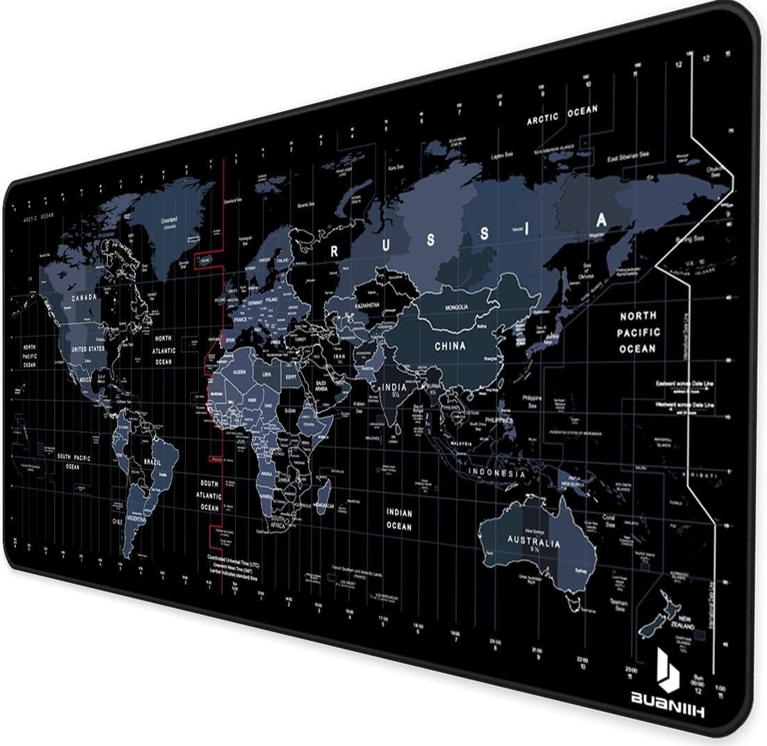Large Gaming Mouse Pad,World Map Mouse Pad,Gaming Mouse Pad,Nonslip ...