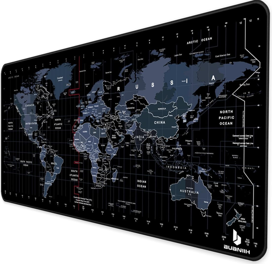 Large Gaming Mouse Pad,World Map Mouse Pad,Gaming Mouse Pad,Nonslip ...