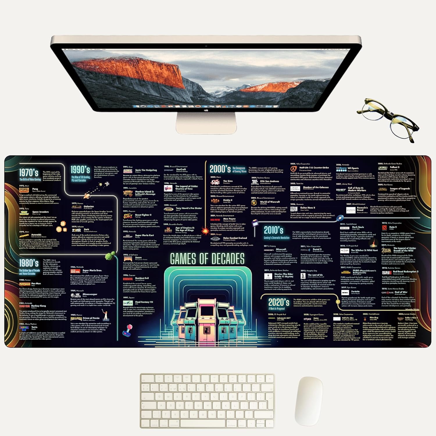 Large Gaming Mouse Pad, XL Desk Mat - Elden Ring, Cyberpunk, Fortnite ...