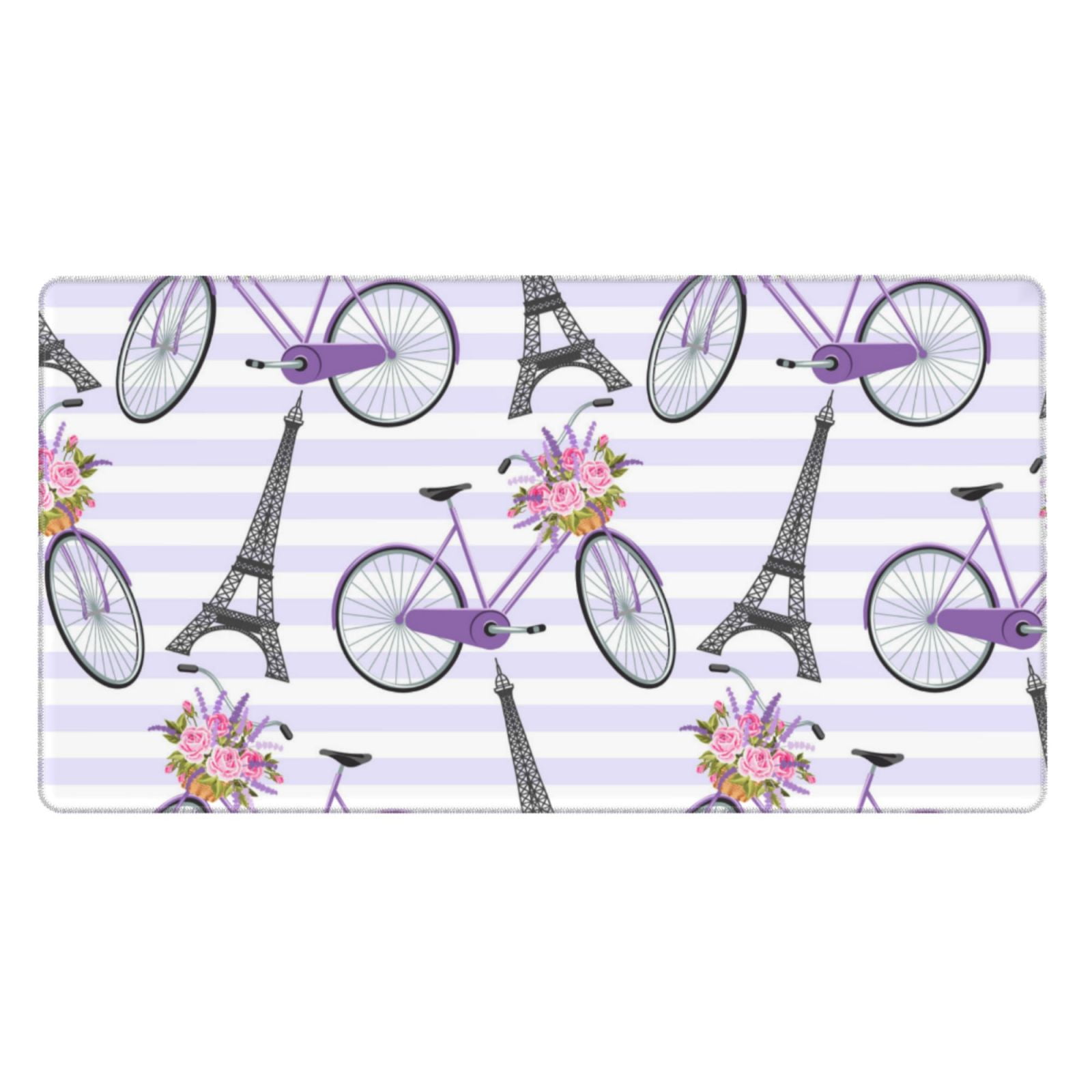 Large Gaming Mouse Pad - bike flower Tower Non-Slip Rubber Base Desk ...