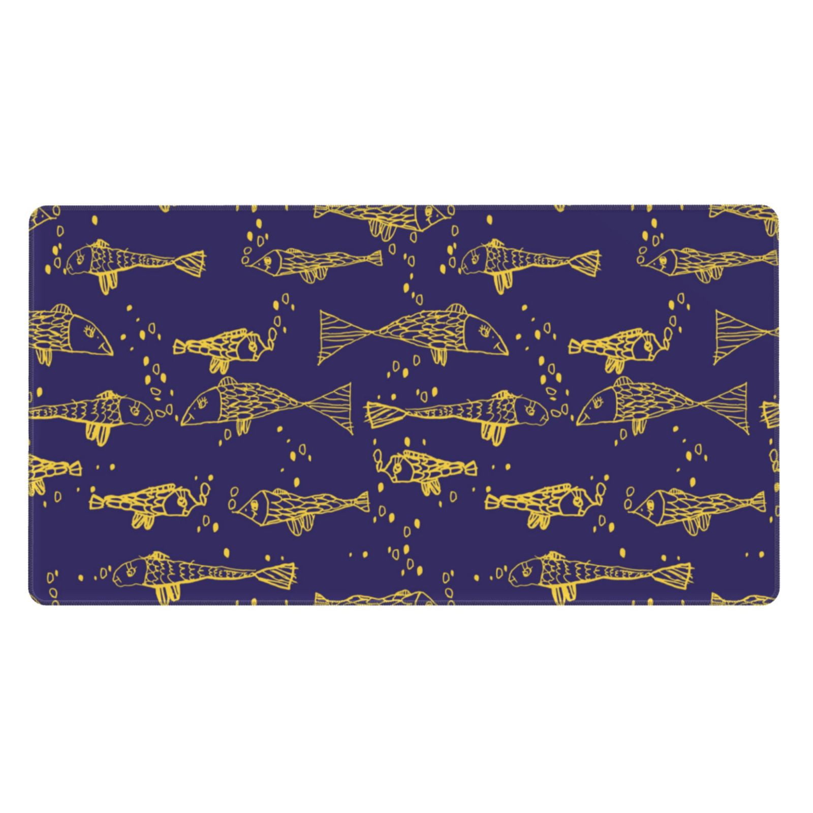 Large Gaming Mouse Pad - cartoon golden fish Non-Slip Rubber Base Desk ...