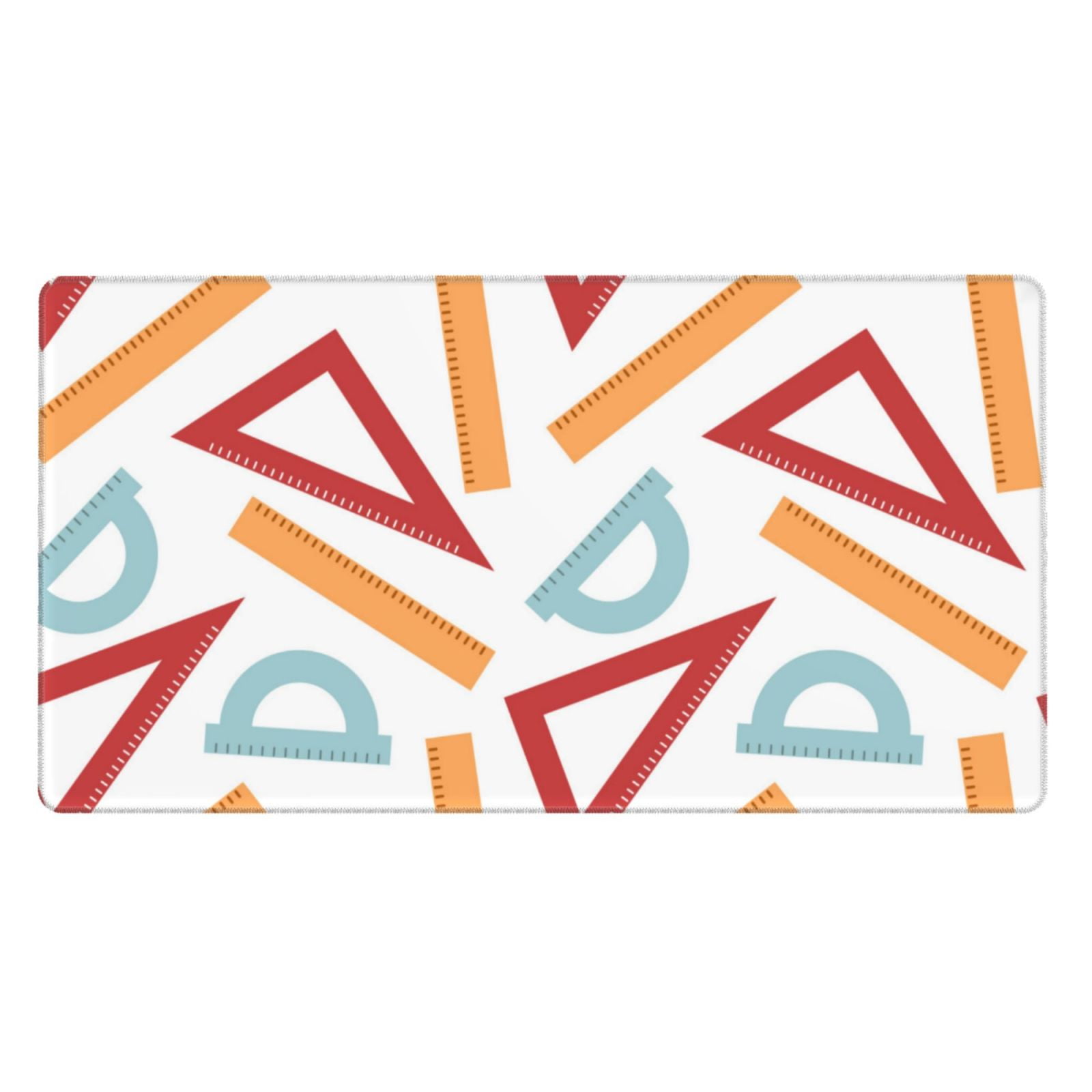 Large Gaming Mouse Pad - colorful Math ruler Print Non-Slip Rubber Base ...