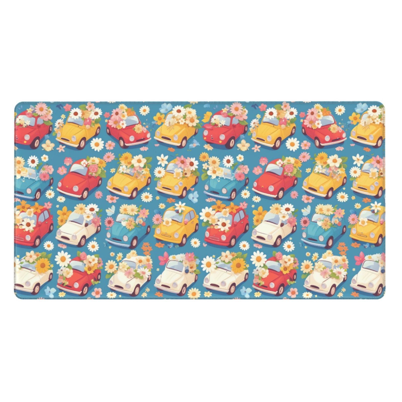 Large Gaming Mouse Pad - colorful SUV daisy flower Non-Slip Rubber Base ...
