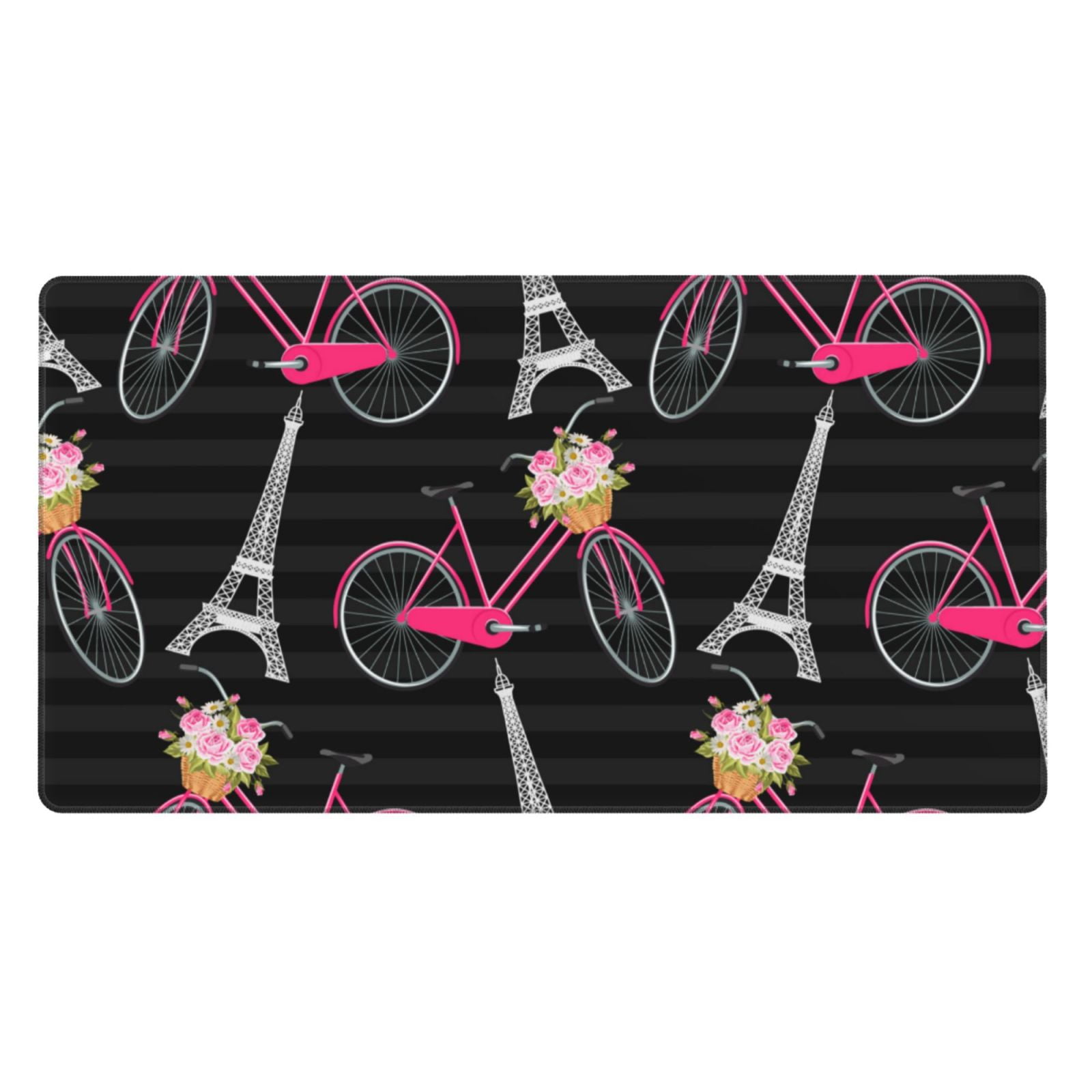 Large Gaming Mouse Pad - flower Tower bike Non-Slip Rubber Base Desk ...