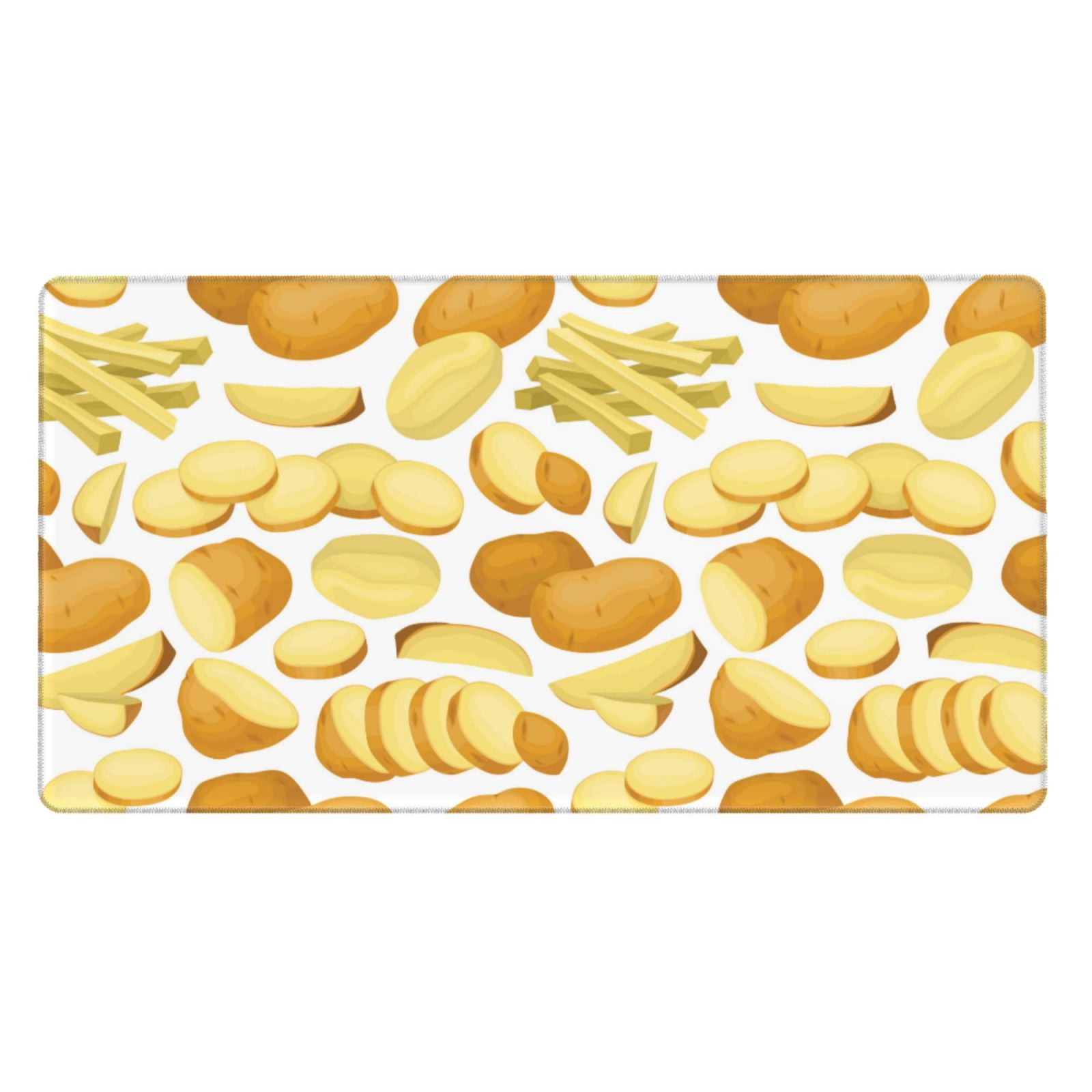 Large Gaming Mouse Pad - potato chips fries Non-Slip Rubber Base Desk ...