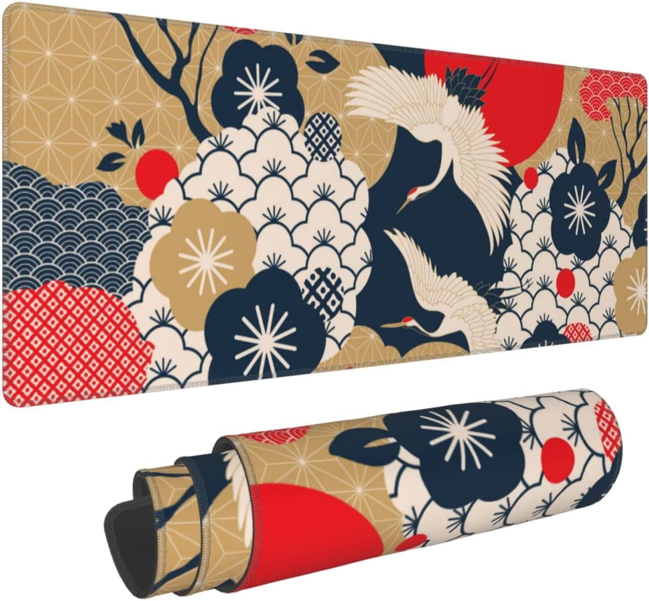 Large Gaming Mousepad Desk Mat for Desktop, Cute XL Big Japanese Mouse ...