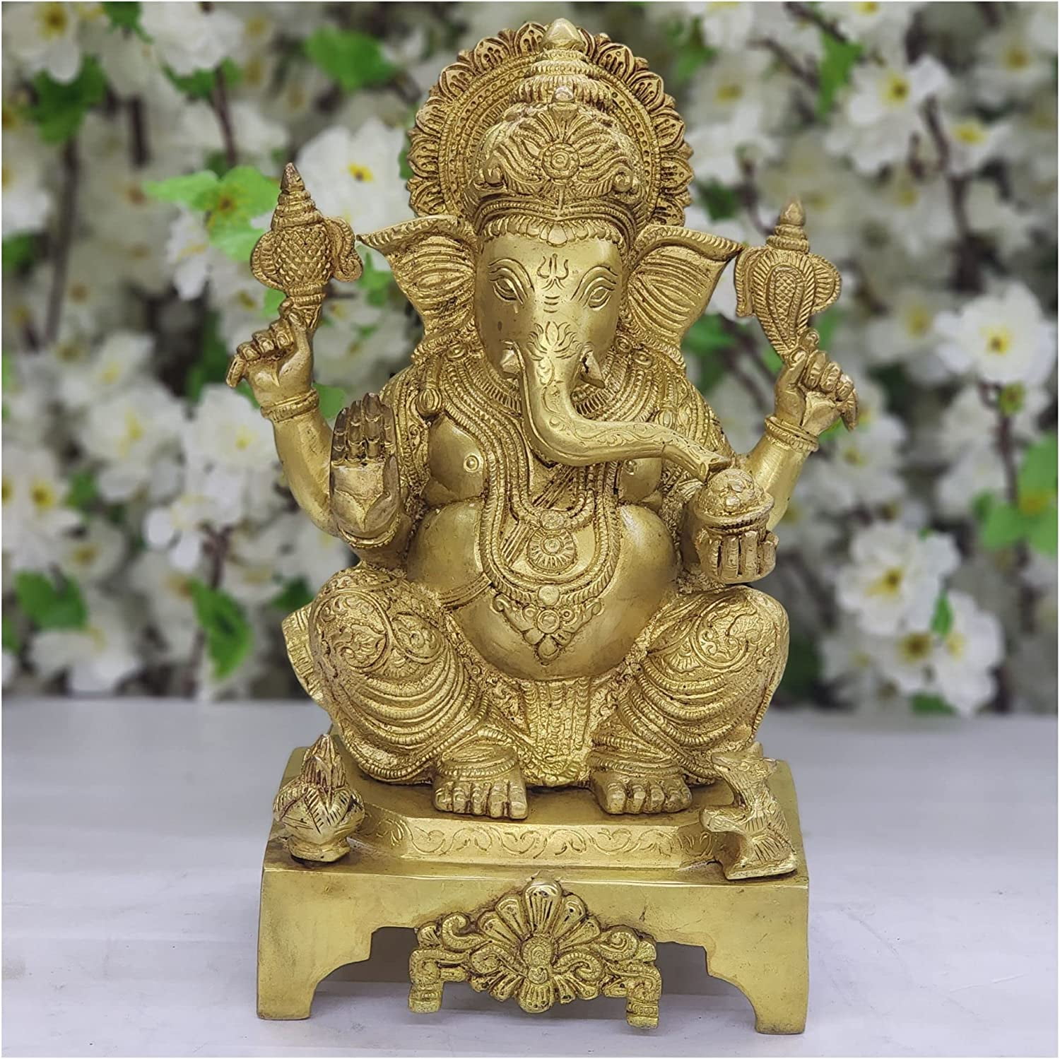 Large Ganesha Statue Brass Ganesha Idol Big Ganesha Figurine Indian God ...