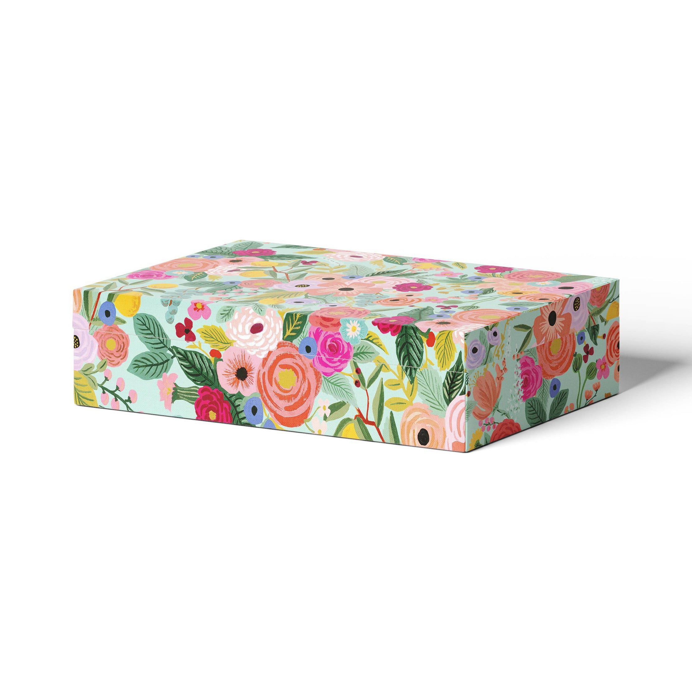Large Garden Party Decorative Storage Box: Multicolored Rectangle ...