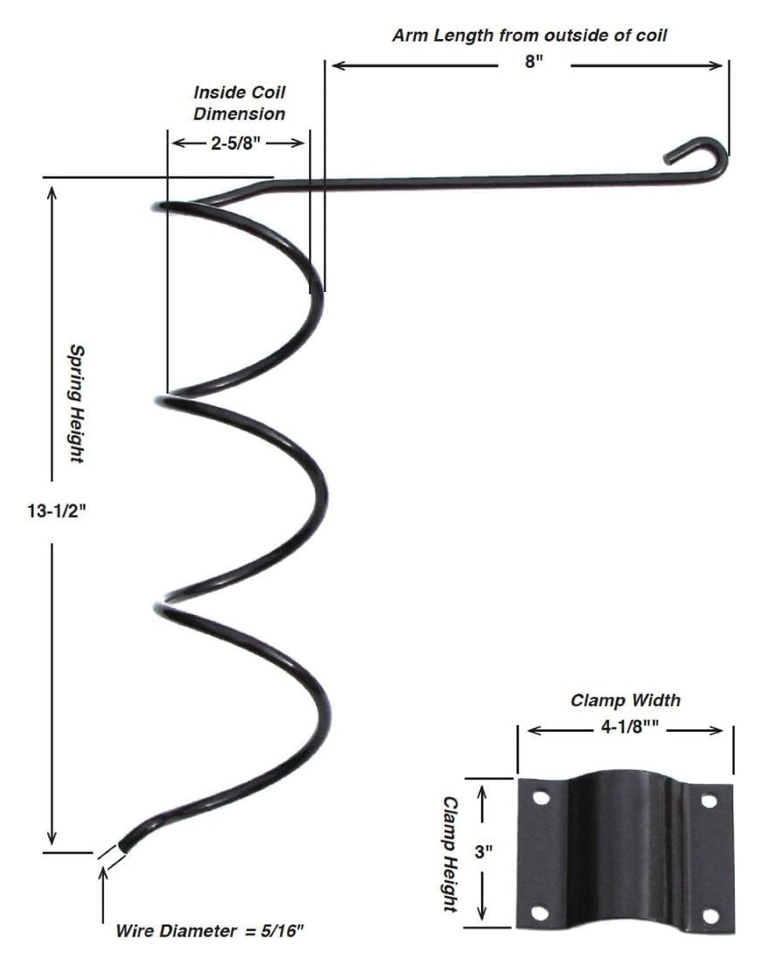 Large Gate Closer, Powder Coated, Self Closing Adjustable gate Spring ...