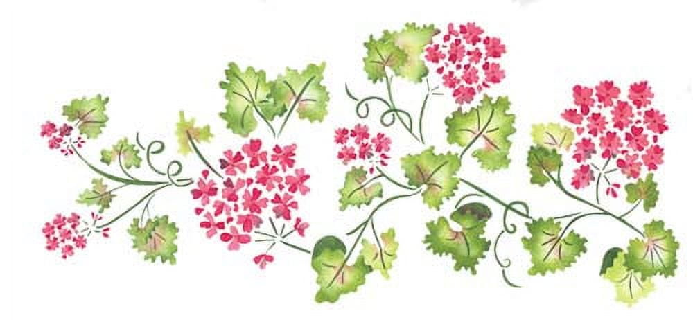 Large Geranium Flower Wall Stencil 2959 by Designer Stencils - Walmart.com