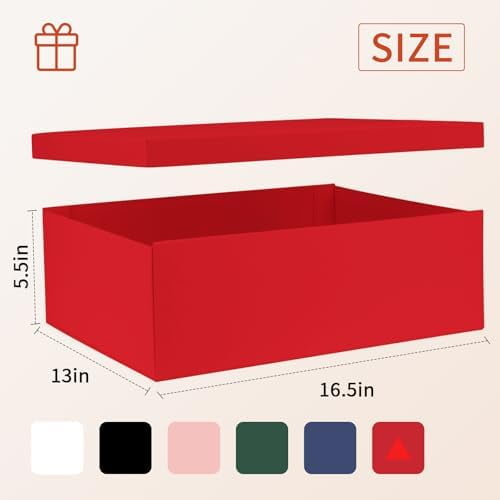 Large Gift Boxes with Lids 16.5x13x5.5 inches,Boxes for Christmas ...