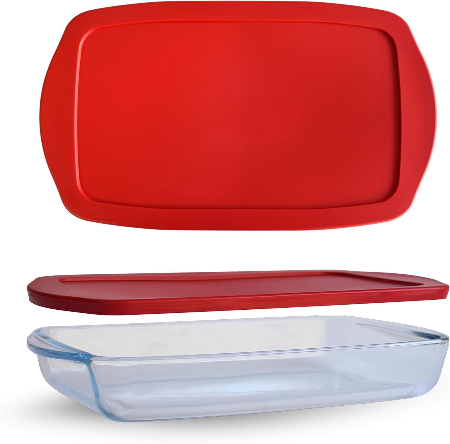 Large Glass Baking Dish with Lid, Glass Casserole Dish, Borosilicate ...