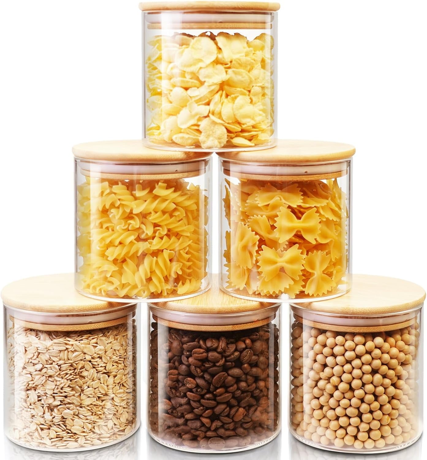 Large Glass Flour and Sugar Containers ， Glass Food Storage Containers ...