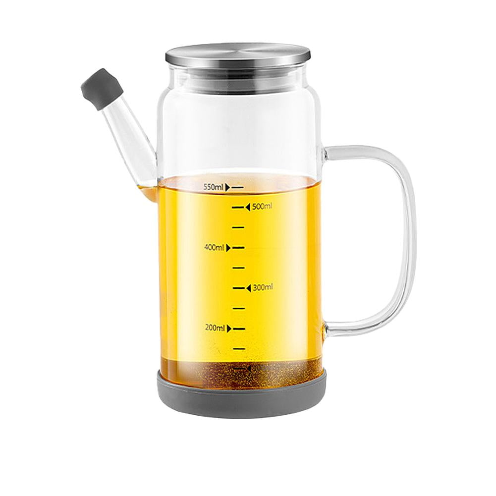 Large Glass Oil Jar with Convenient Spout - Ideal for Storing Olive and ...