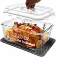 Large Glass Storage Containers with Lids 220oz/6500ml - Borosilicate ...