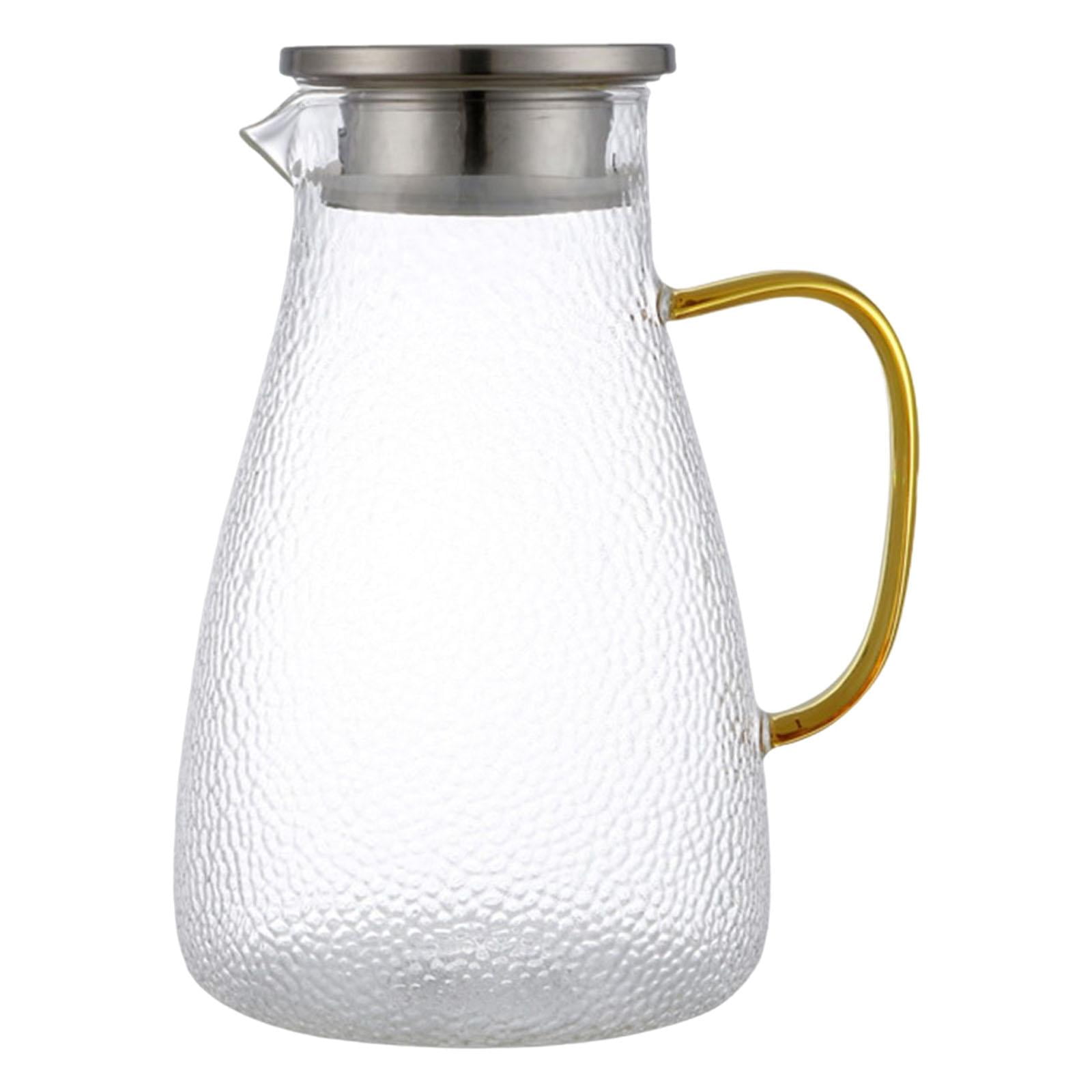 Large Glass Tea Beverage Cold Brew Jug 2200ml Blooming Loose Tea Pot ...